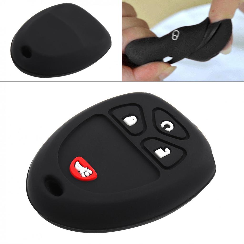 4 Buttons Silicone Straight Plate Car Key Case Protector Holder for ...