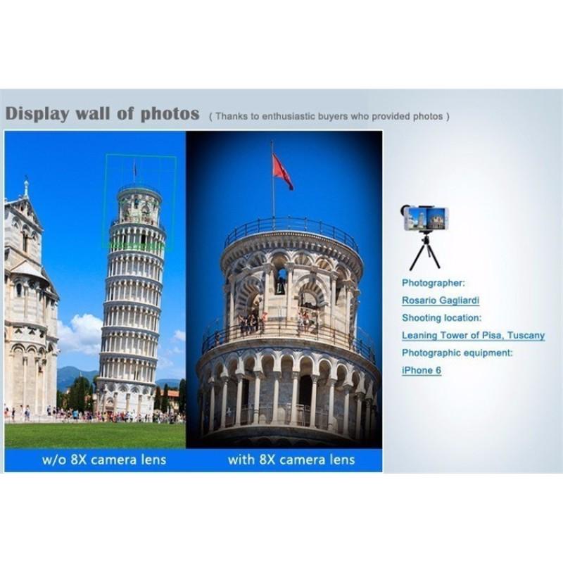 Buy Universal Kit Phone Camera 8X Lens Zoom Telephoto Lenses Telescope ...