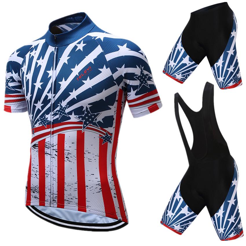 Mens Cycling Jersey Set Pro Team Summer Racing MTB Bike Jersey Cycle ...
