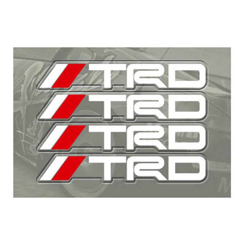 Buy 4pcs Reflective TRD Logo Emblem Badge Car Door Handle Stickers for ...