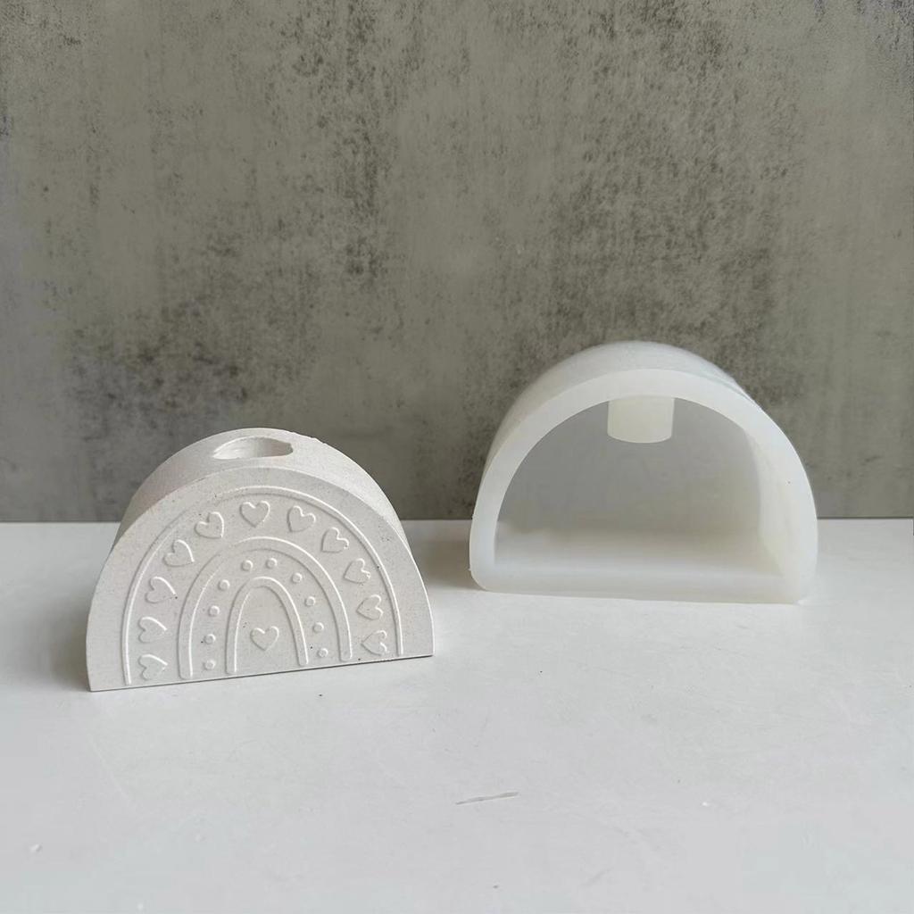 Cheap DIY Soap Molds Candle Mould Silicone Crafts Moulds Rainbow/Bridge ...