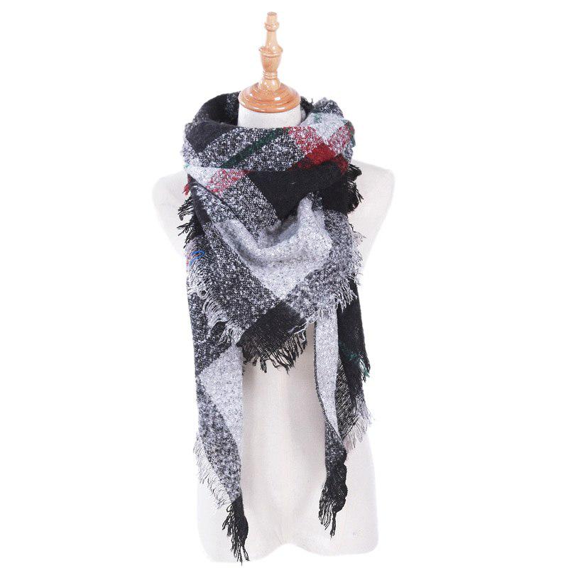 Buy Autumn Winter Triangle Scarf Classic British Plaid Warm Shawl ...