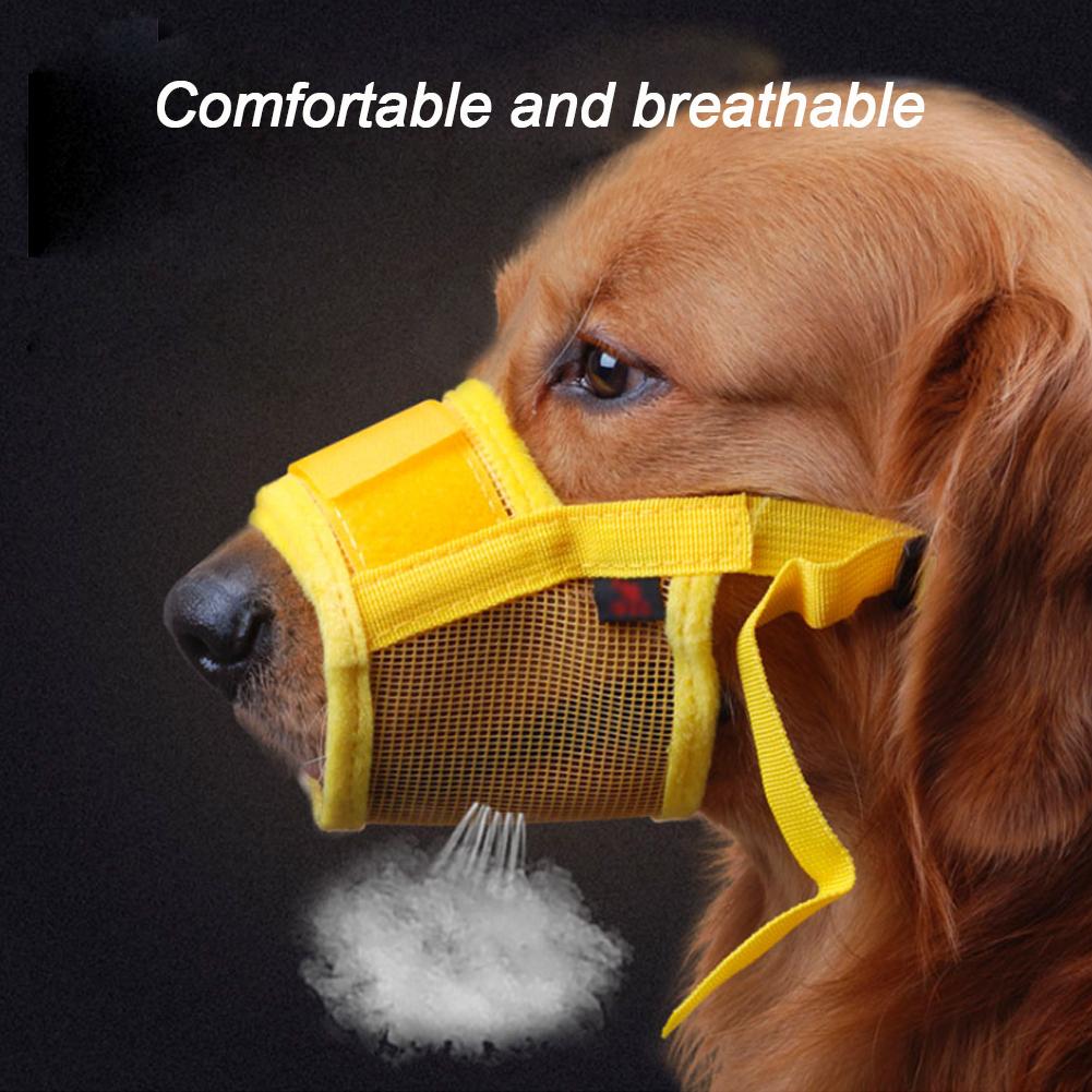 Buy Adjustable Breathable Mask Pet Dog Anti Bark Chew Safety for Dogs ...