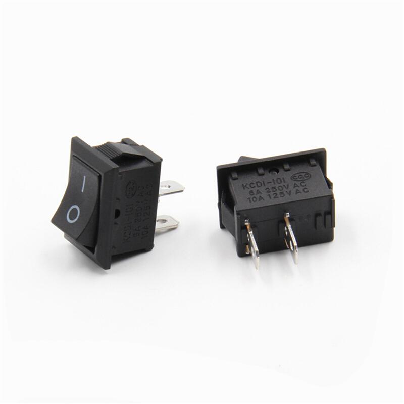 10Pcs 4 Pin On/Off 2 Position Rectangle Snap-in Rocker Switch DPST Car ...