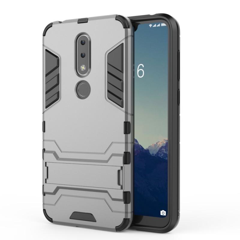 Buy Coque antichoc PC + TPU pour Nokia X6, avec support (Gris) at ...