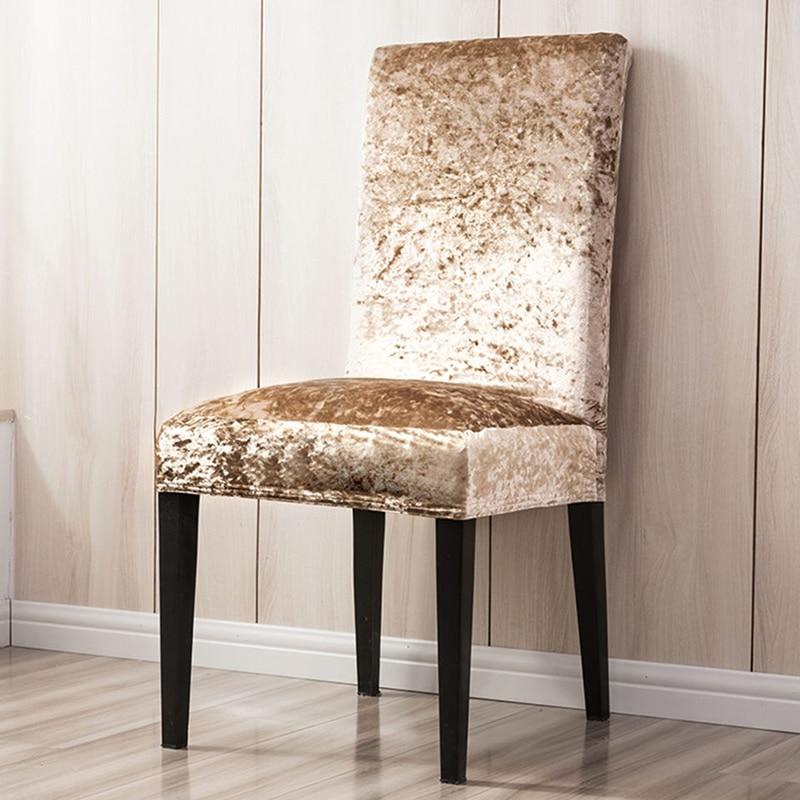 Buy 1/2/4/6 Pieces Velvet Shiny Fabric Cheap Chair Covers Universal ...