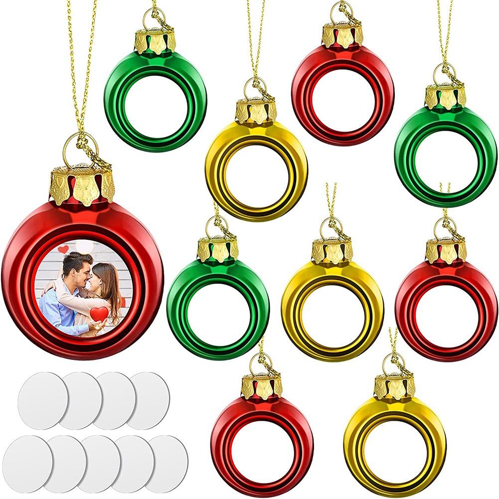 Cheap 9 Pieces Sublimation Christmas Ball Ornaments Shatterproof | Joom