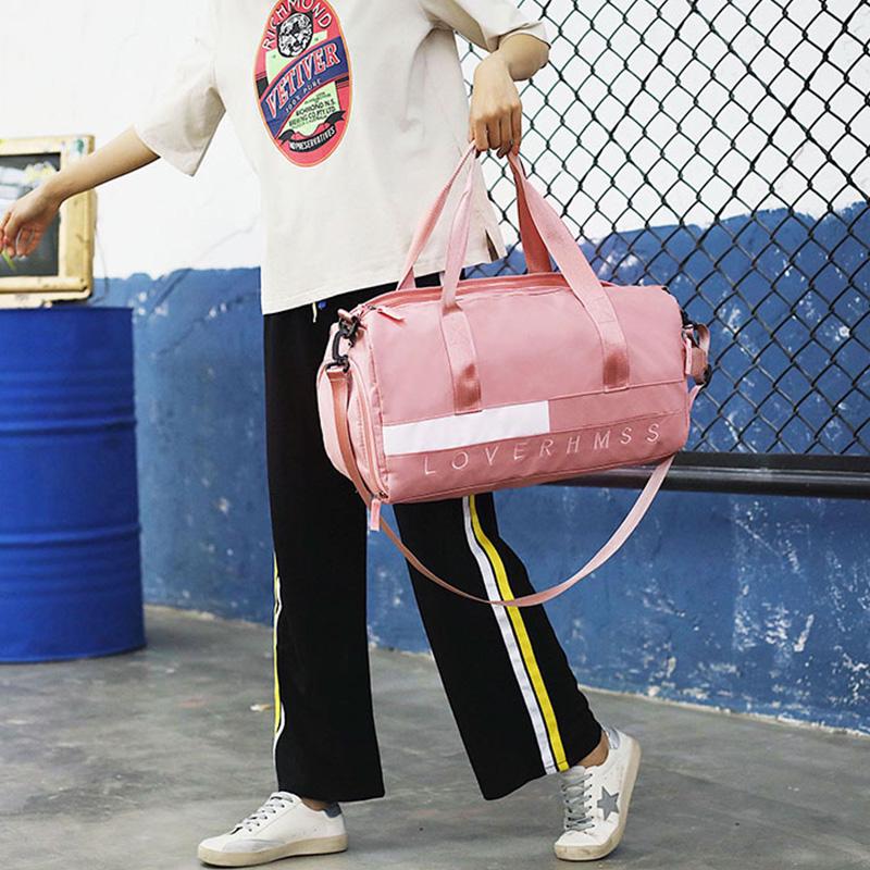 Buy Fitness Bag Ladies Men'S Training Letter Printing Handbag Travel ...