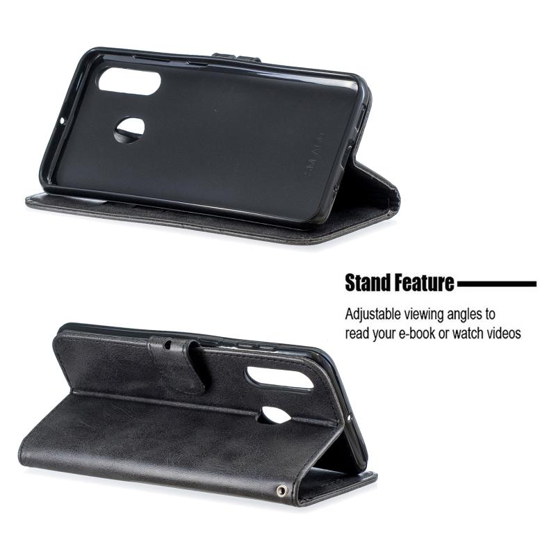 Buy For Samsung A60-M40 Denim Pattern Solid Color Flip Wallet PU ...