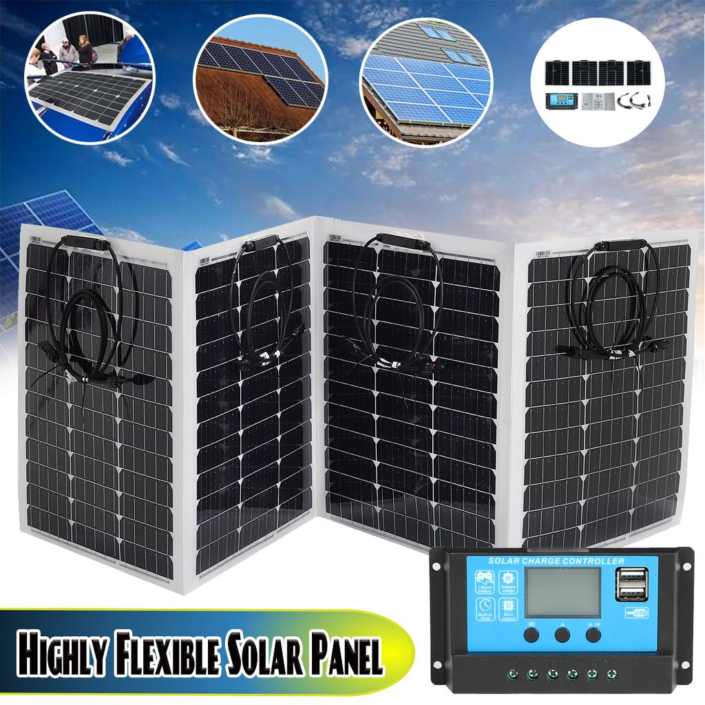 Buy 50W/100W/150W/200W Fodable Flexible Solar Panel Kit Complete 12V ...