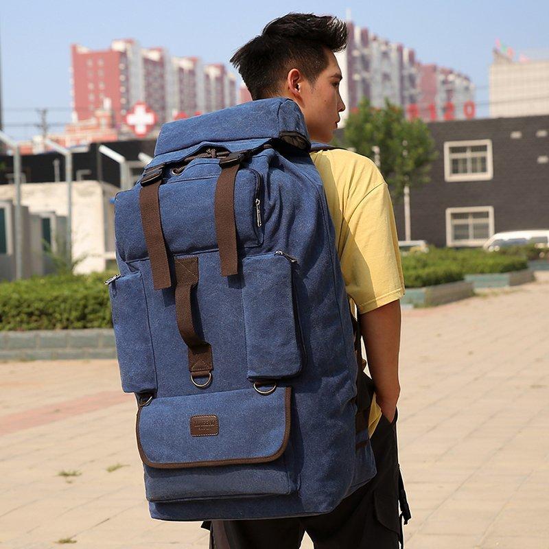 Satın alın Liters Thickened Canvas Backpack Leisure Travel Men's Large ...