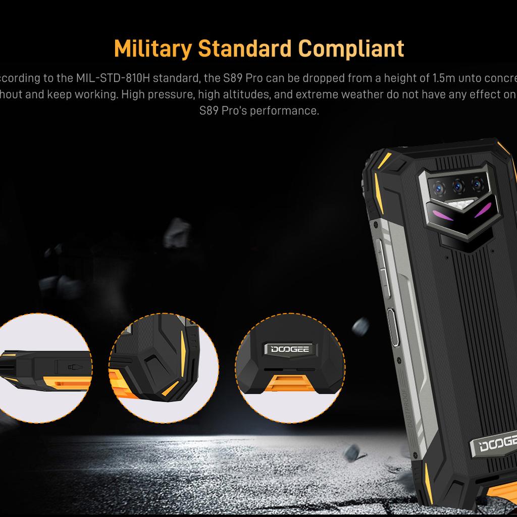 Buy Smart Phone DOOGEE S89 Pro 8+256GB Rugged Phone 65W Fast Charging ...