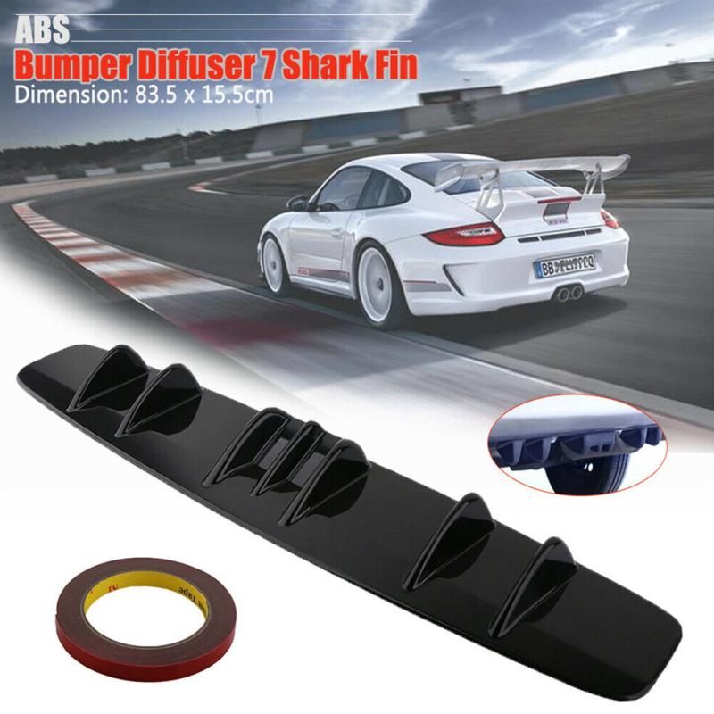 Buy Universal Car Rear Spoiler 7-wing Shark Fin Rear Bumper Modified ...