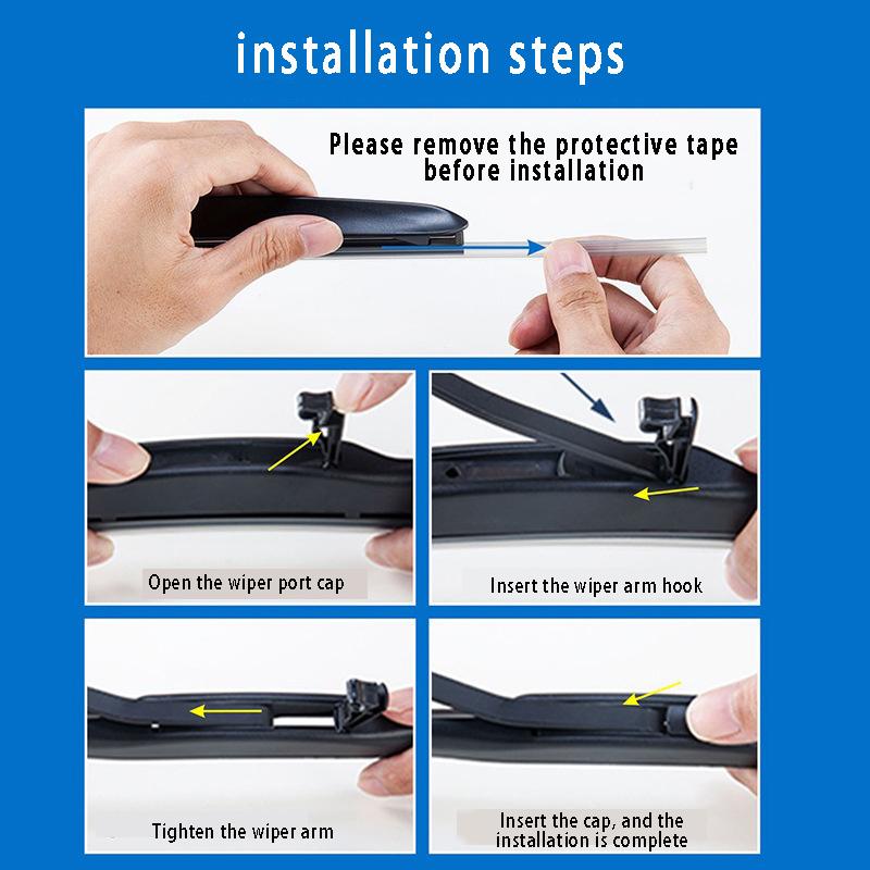 Buy Three-stage Five-section Wiper U-shaped Five-bone Wiper Soft Rubber ...