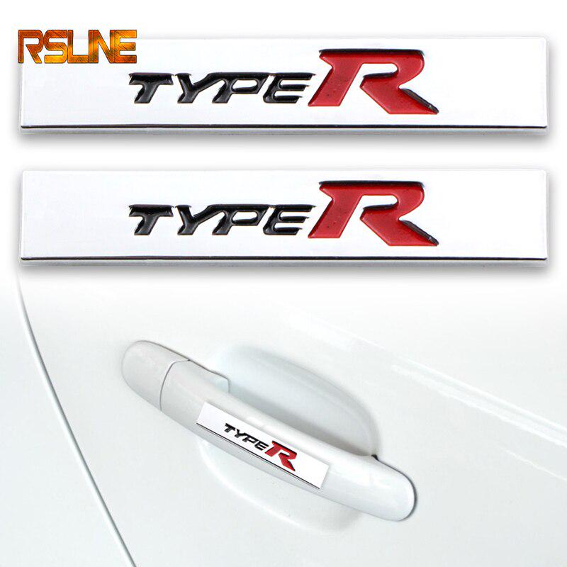 Buy 2PCS Car Styling 3D Metal Alloy Type R Typer Sticker for Honda City ...