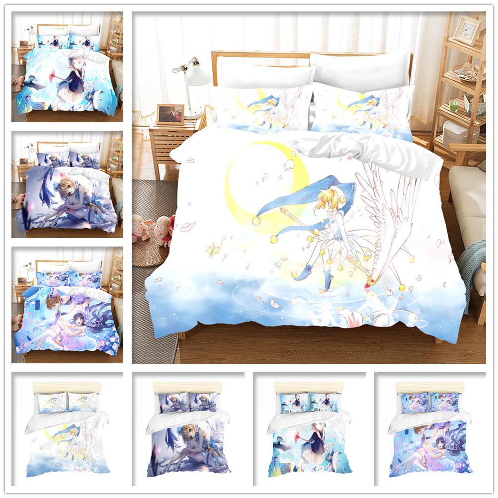Buy Anime Card Captor Sakura Pattern Duvet Cover 3D Printed Sakura ...