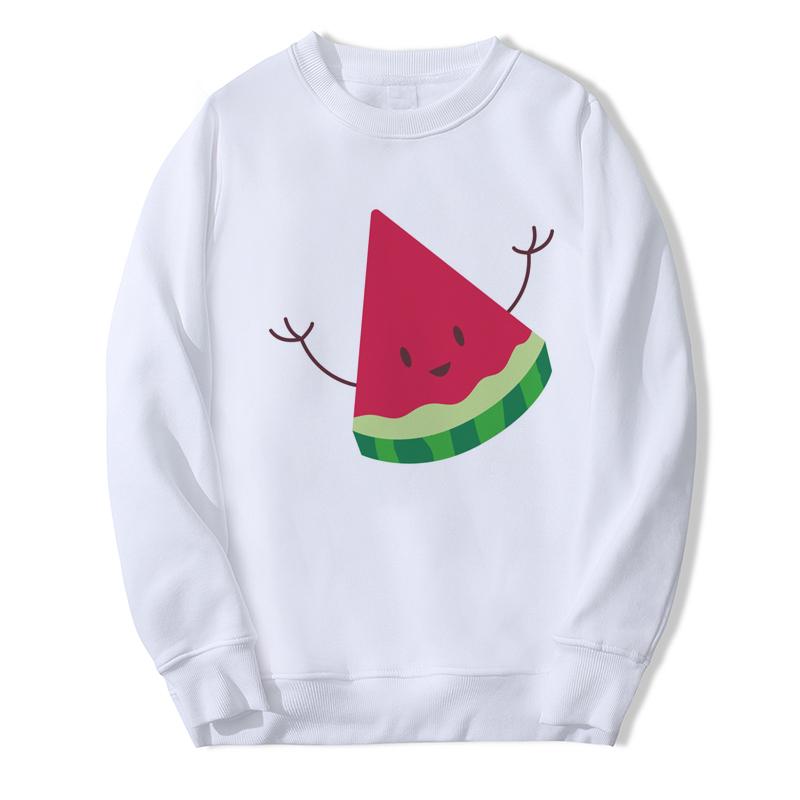 Buy Sweater Harajuku Crew Neck Sweatshirt Happy Watermelon Slice Print ...