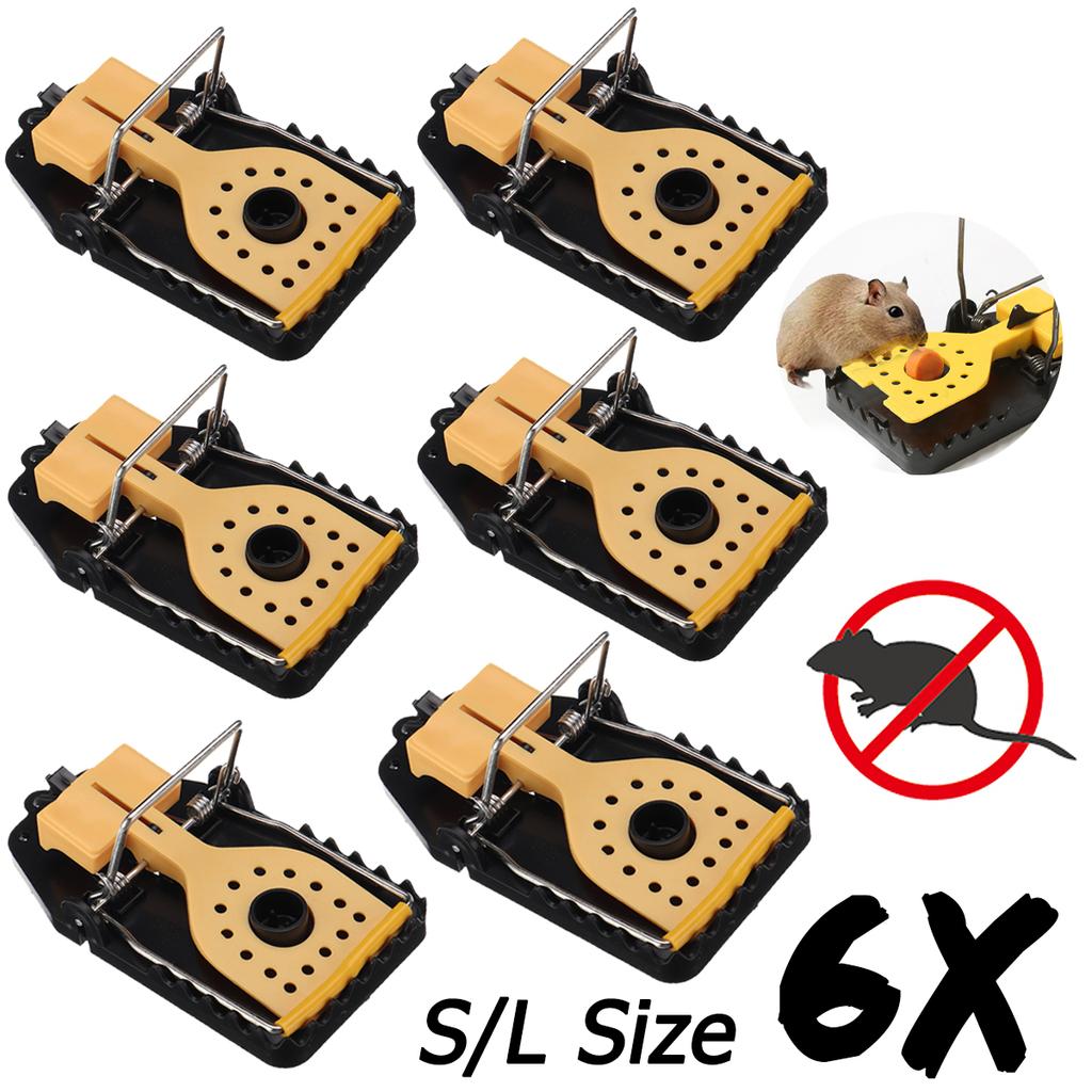 Buy 6pcs Reusable Mouse Traps Rat Trap Rodent Snap Trap Mice Trap ...