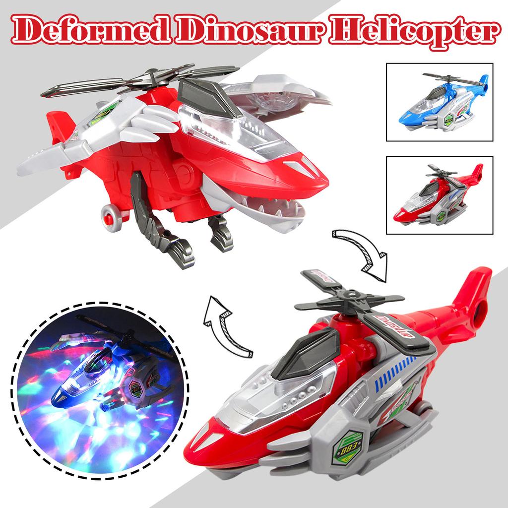 Buy Deformed Dinosaur Helicopter With Light & Music Rotation Walking ...