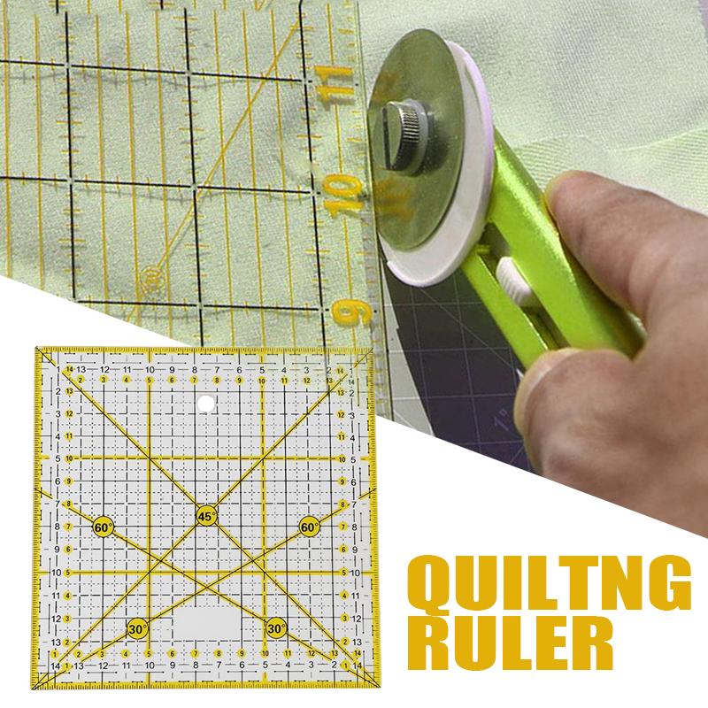 Manyi 15 x 15cm Quilting Patchwork Cloth Square Ruler Tailor DIY Sewing ...