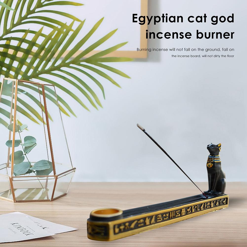 Buy Egyptian Mythology Bastet Egyptian Cat Resin Craft Incense ...