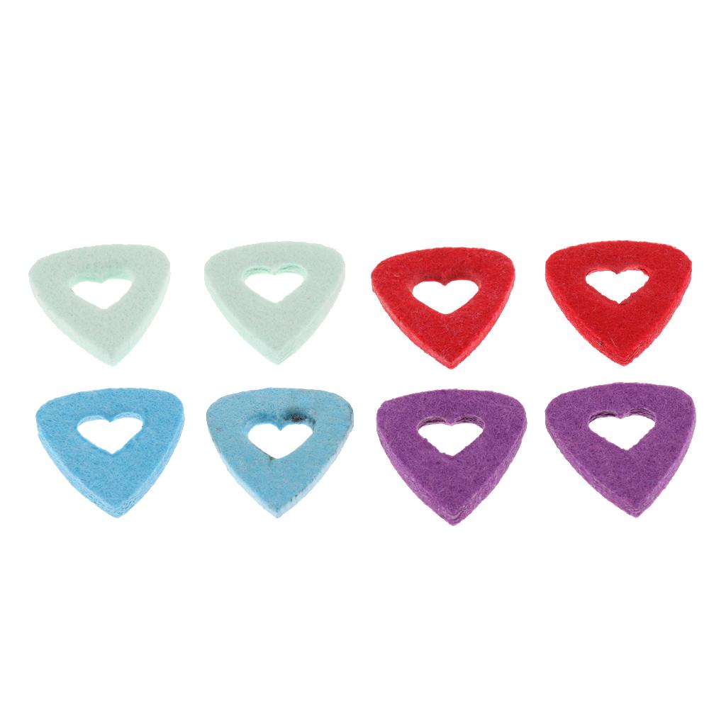 8 Pieces Guitar Ukulele Felt Plectrum Picks Heart Shape for Parts uygun ...