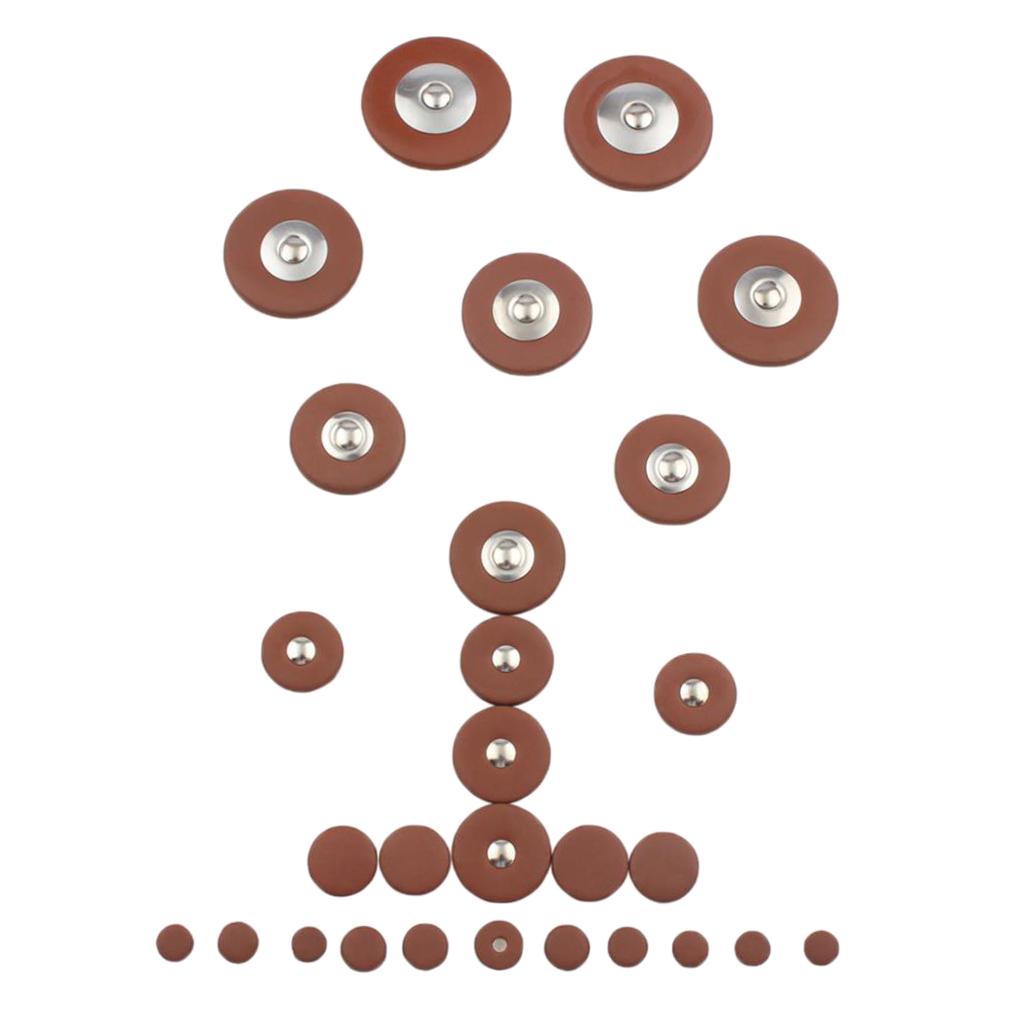 Buy 28 Pieces Soprano Saxophone Pads Sax Leather for Wind Woodwind ...