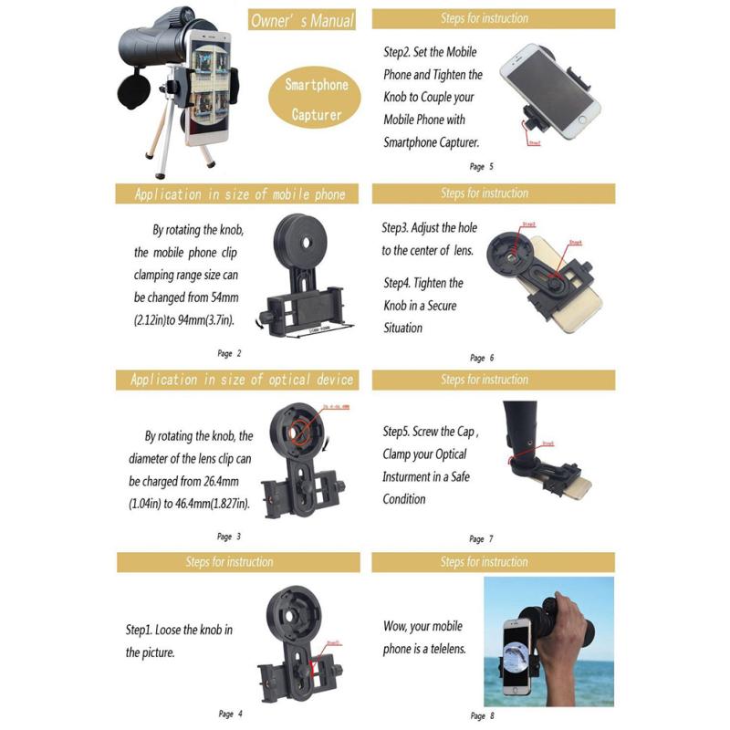 Satın alın Multifunction Universal Cell Phone Camera Adapter for Mount ...