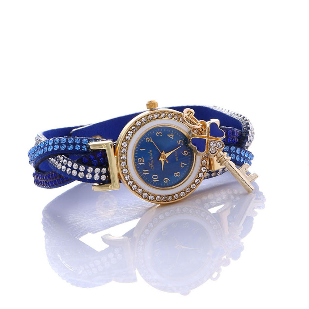 Buy Wrap Around Fashion Padlock Diamond Bracelet Lady Womans Wrist ...