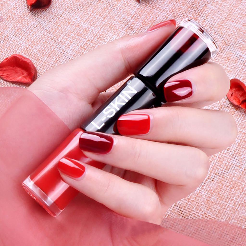 Buy 12ML Two-color Nail Polish Health Nontoxic Peelable Breathable Nail ...