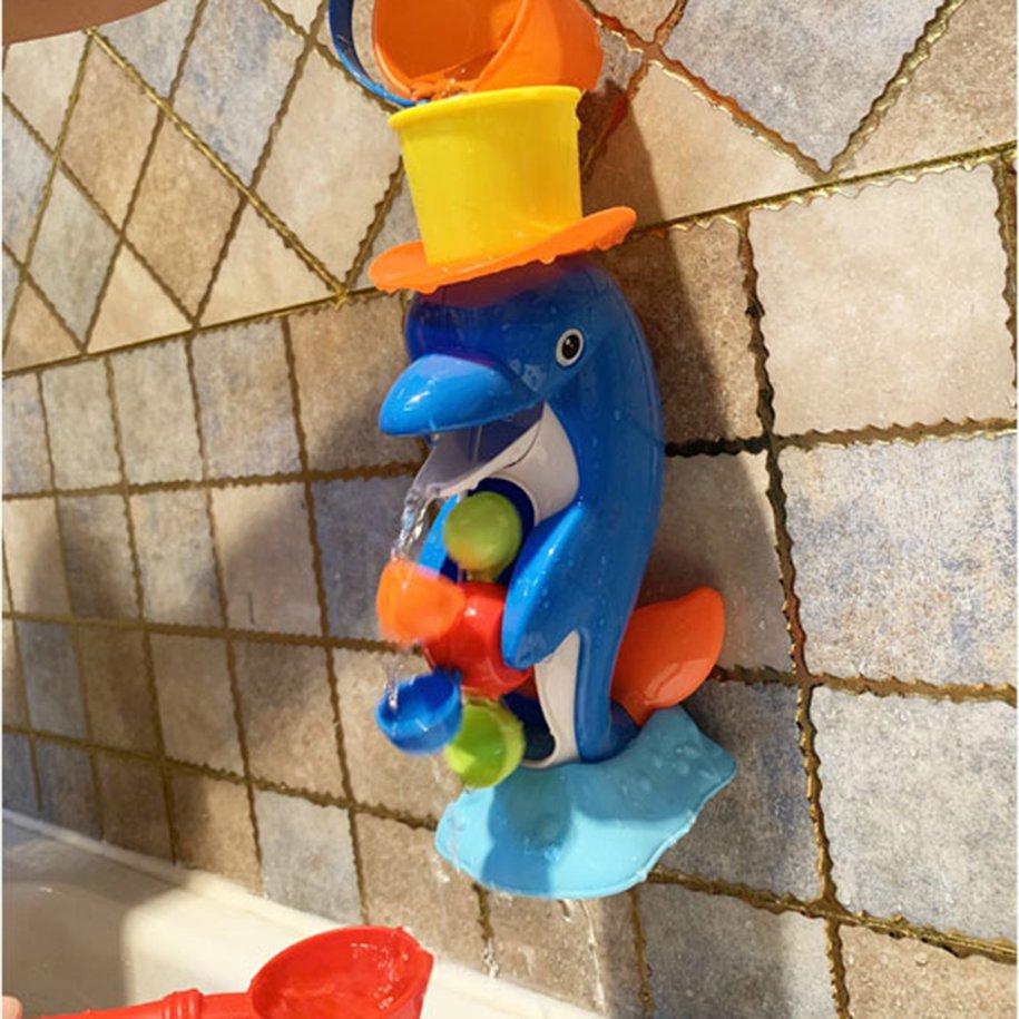 Buy Beauty Four Dolphin Bath Toy Newborn Waterwheel Bathing Water Toys ...