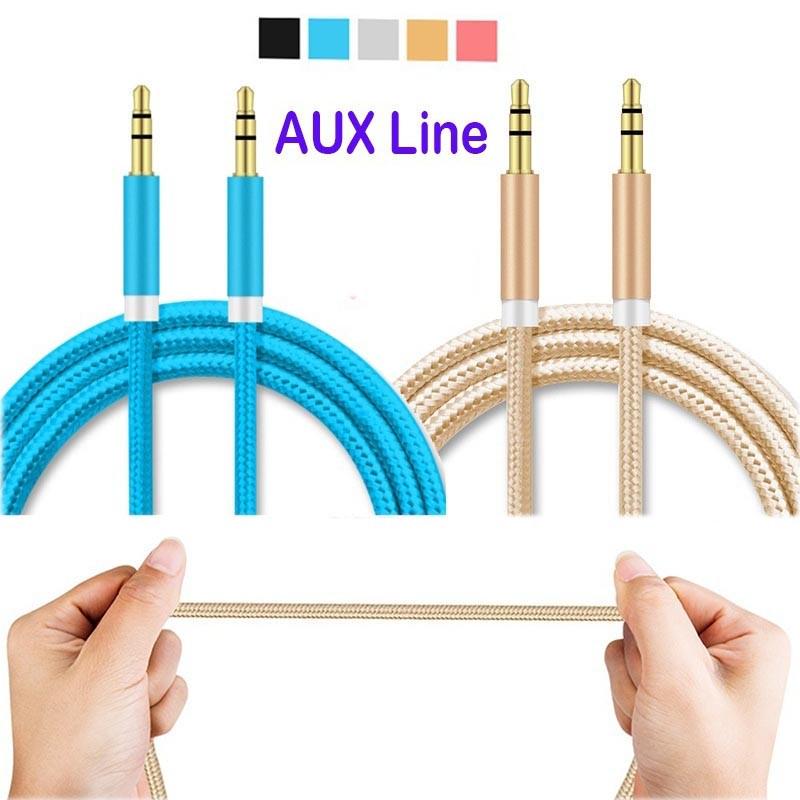 Buy 3.5mm Nylon Aluminum Alloy AUX Car Audio Line 3.5mm Car Speaker ...