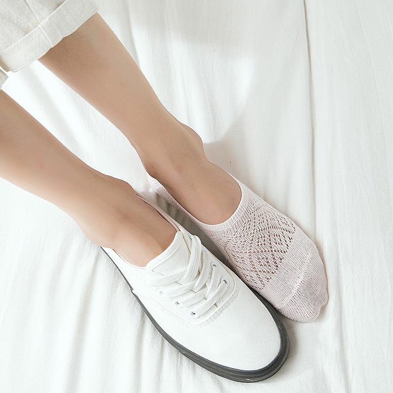 Buy 1 pair Women Mesh Fishnet Ankle socks Hollow Out Cotton Socks ...