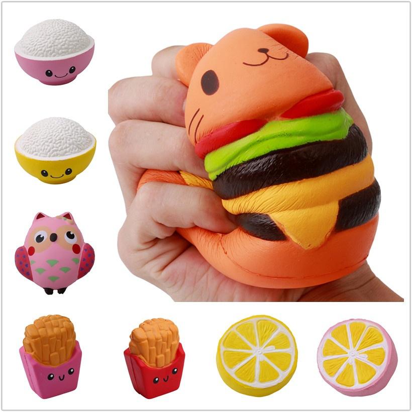 Buy Baby Squishy PU Soft Slow Rebound Simulation Cartoon Rice Food Toys ...