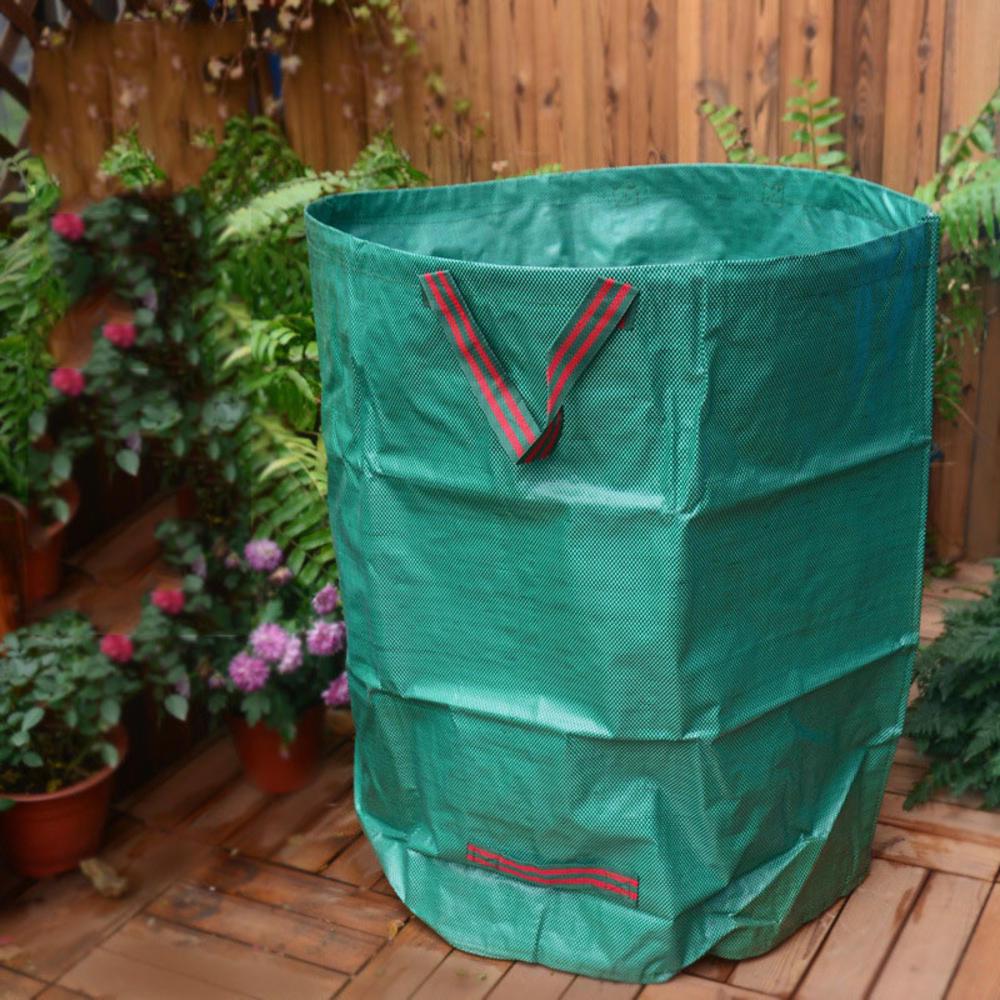 Portable Collapsible Garden Leaf Trash Can Garbage Storage Bag Flowers ...