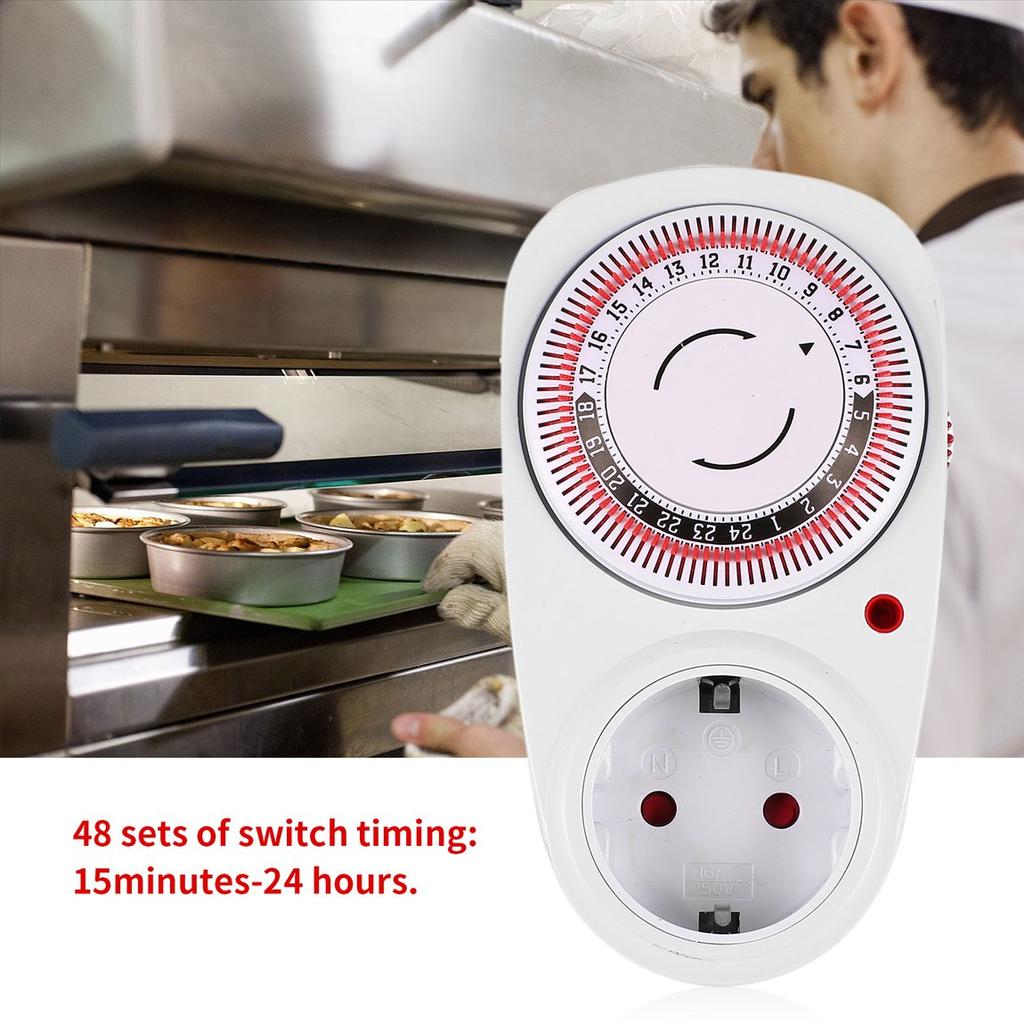 Buy QZ 24 Hours Plug In Mechanical Grounded Programmable Smart Countdown Timer Switch GOOD at ...