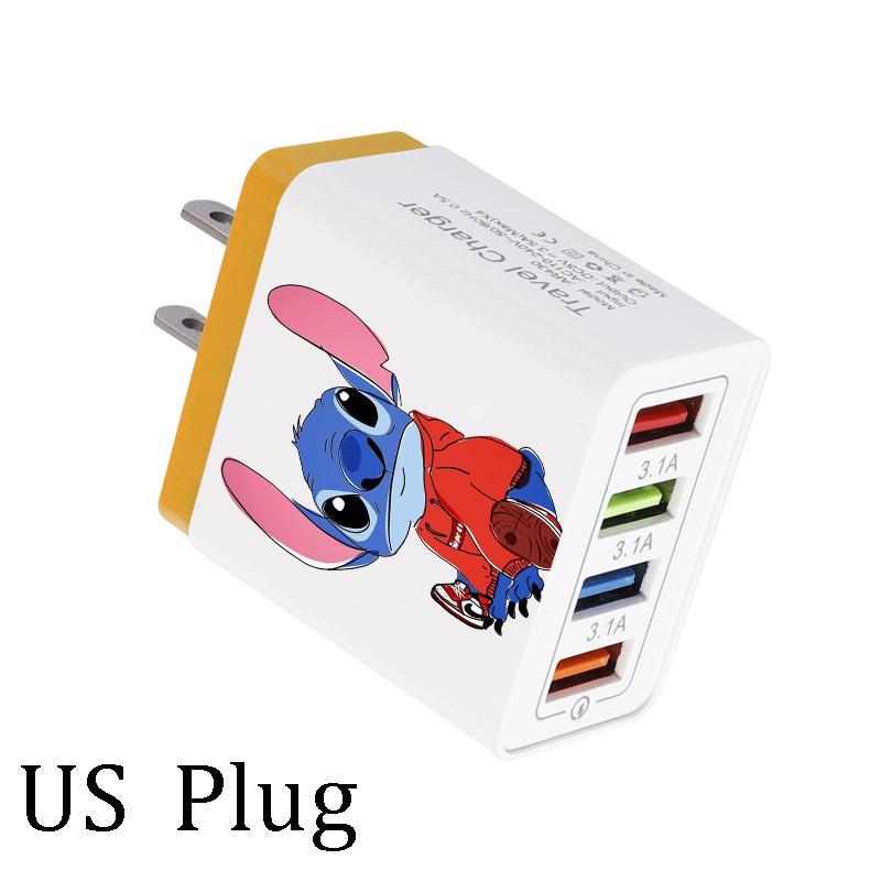 Buy Stitch High Quality 3.1A 4 Port USB Plug Smart Devices Charger For ...