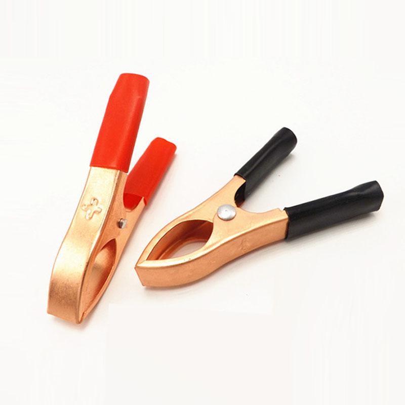 4PCS First Aid Car Battery Alligator Clip Plating Test Iron Copper ...