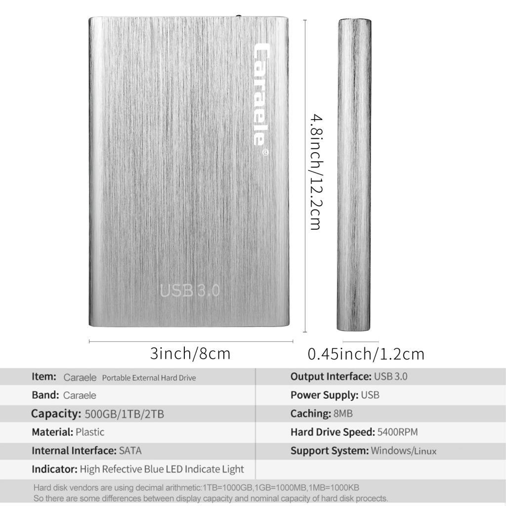 Buy Silver External Hard Drive Disk Storage Devices 2.5 '' USB3.0 SATA ...