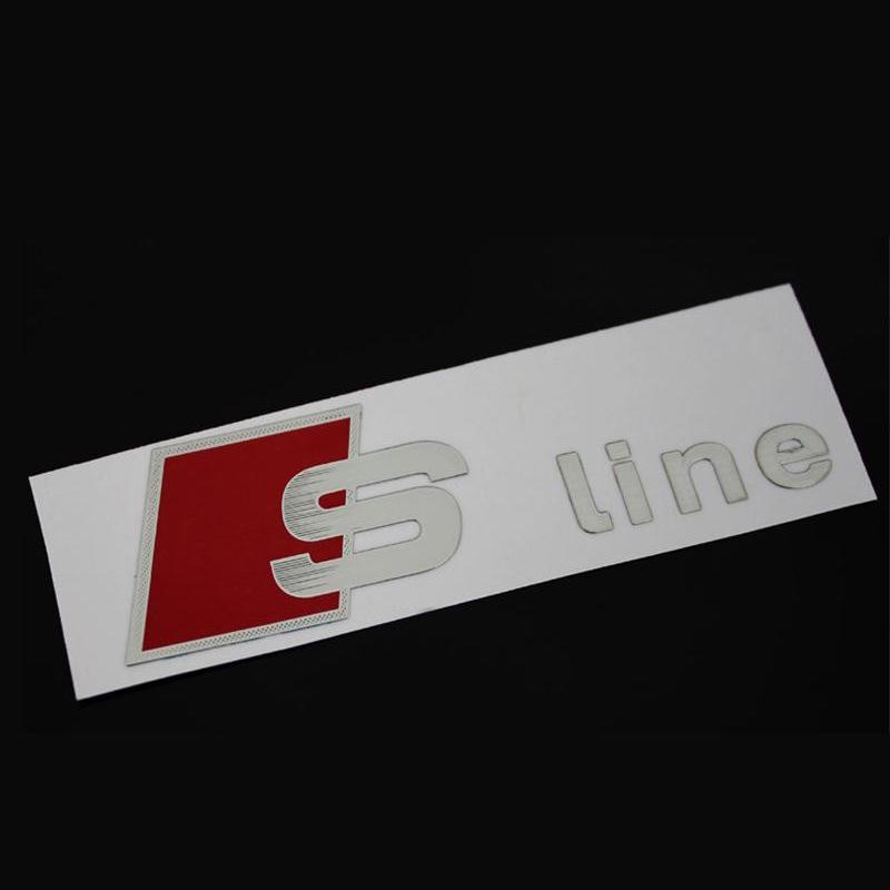 1pcs S Line Stickers Metal Door Window Emblem 3D Decorate Sline ...