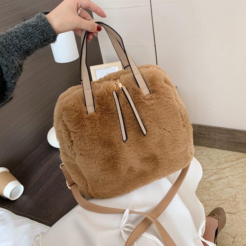 Buy Winter Handbags New Ins Tide Fashion Plush Handbags European and ...