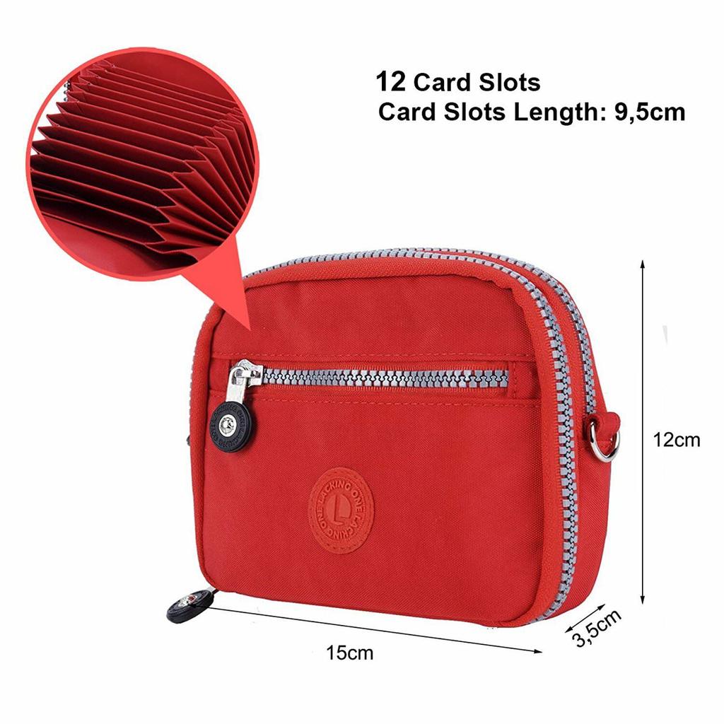 Buy Women Wallet Multilayers Card Slots Handbag Rfid Blocking Purse at ...
