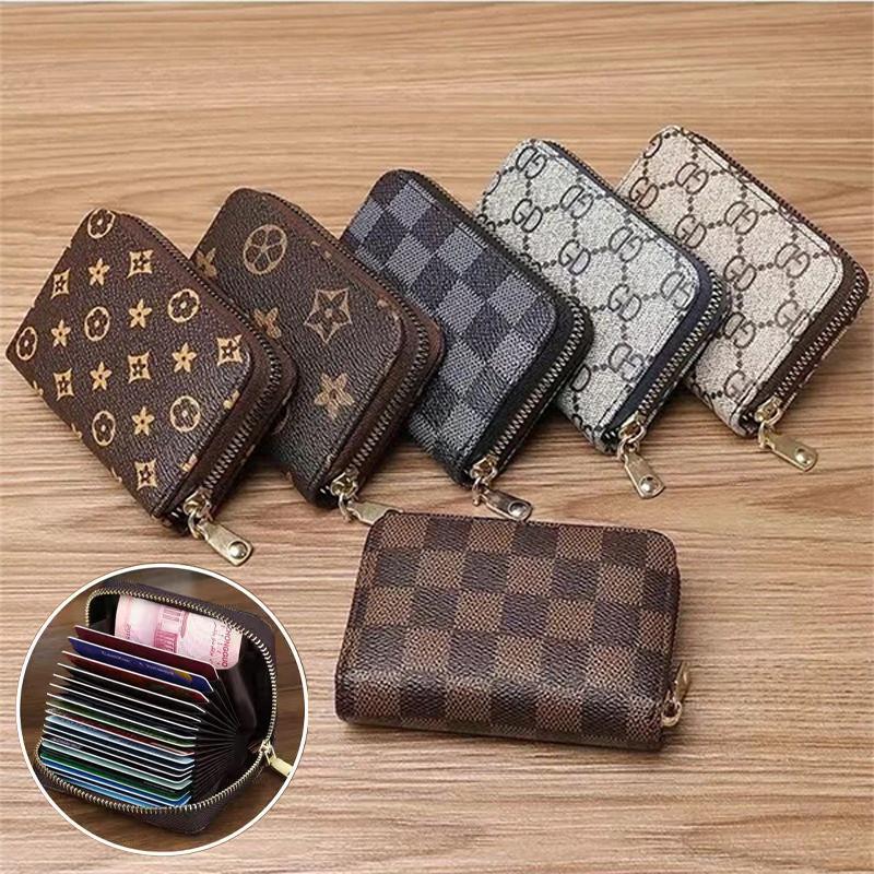 Buy Classic Printed Card Bag Pu Id Package Bank Card Sleeve Coin Purse ...
