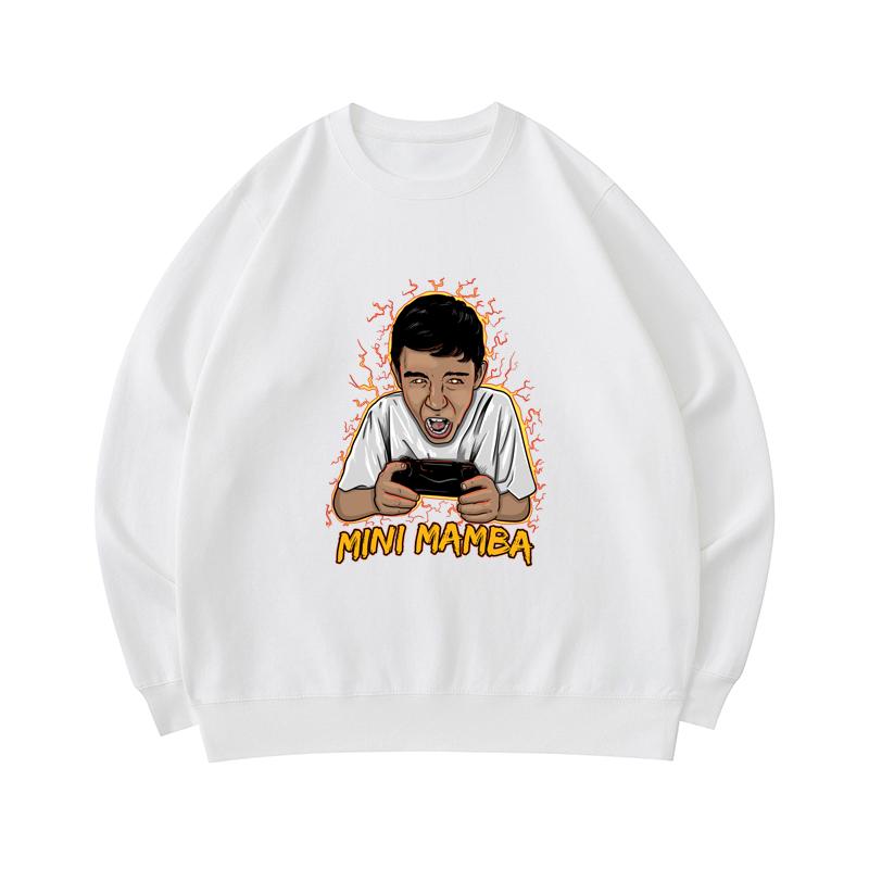 Buy Men's 300 GSM 100% Cotton Sweatshirt Mini Mamba Rage Print Street ...