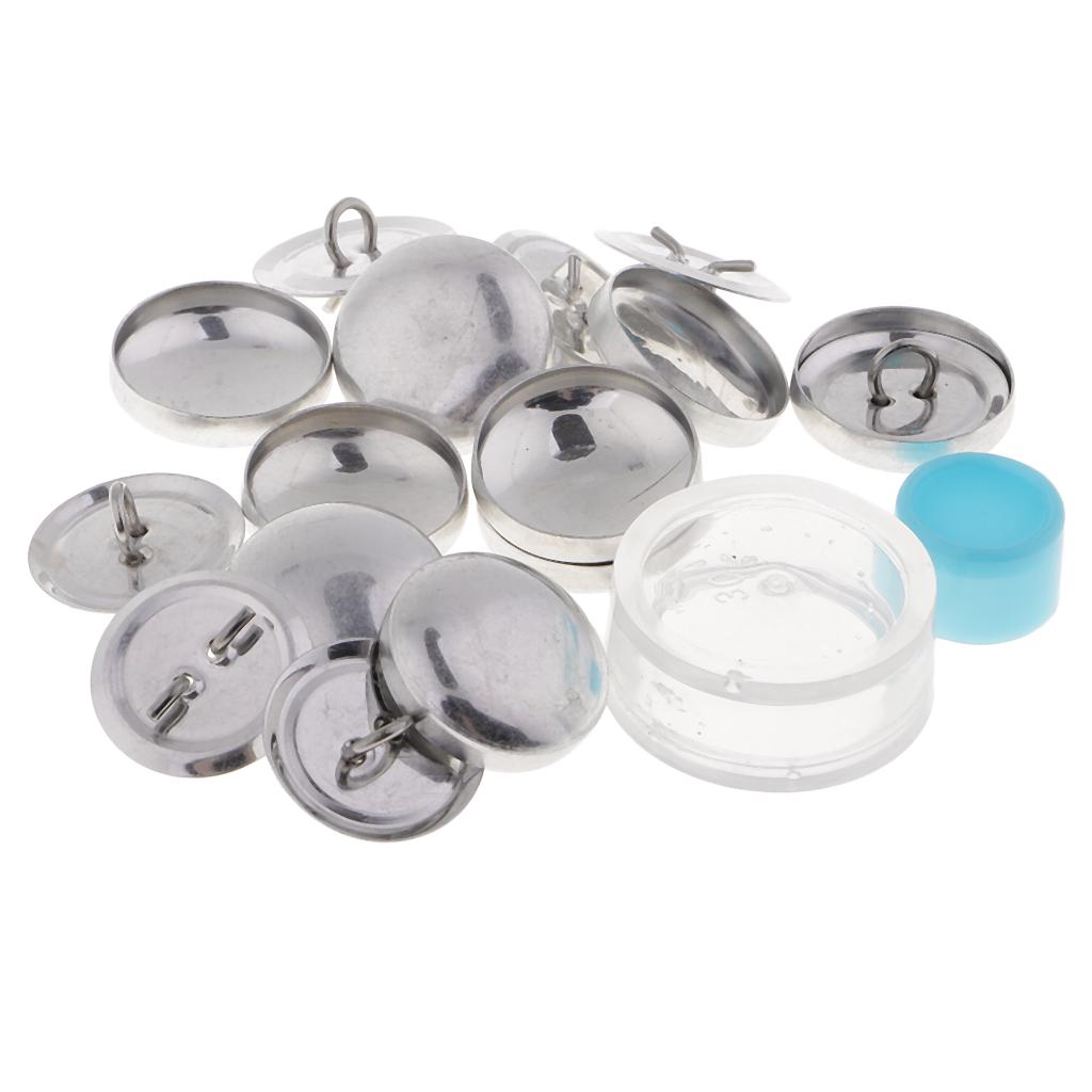 20 Sets Machine Press Button Cloth Base Semifinished Craft DIY 20mm ...