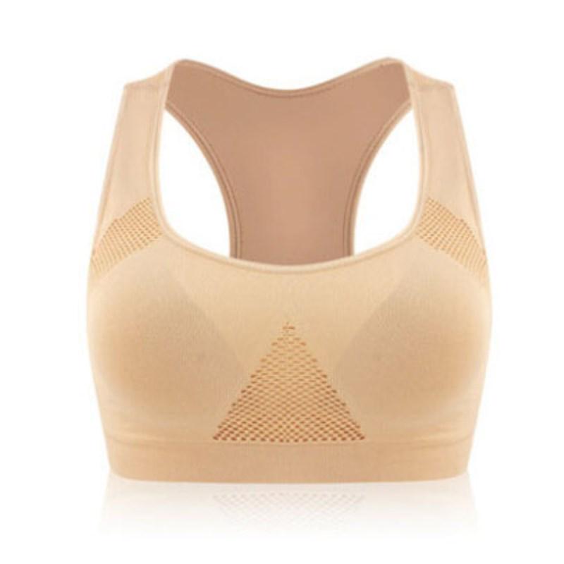 Buy Women Tank Tops Fitness Seamless Padded Breathable Full Cups Bra ...