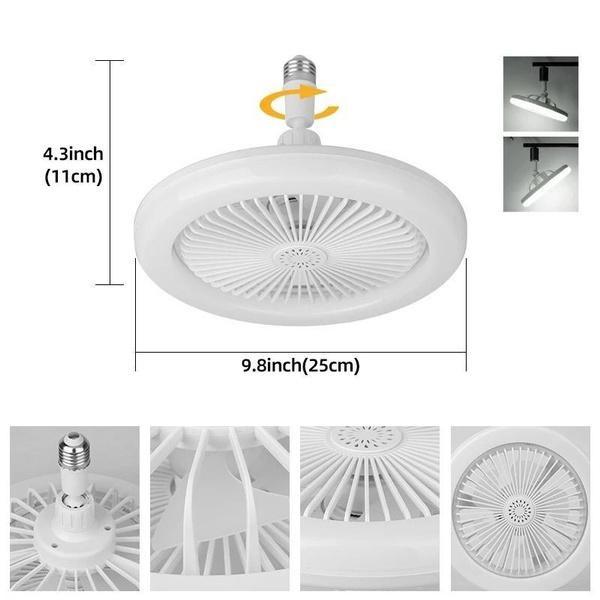 Cheap Ceiling Fan With Lights Remote Control 9.44in E27 Socket Fanlight ...