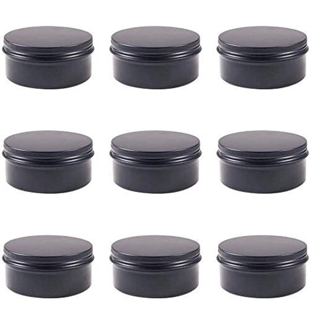 Buy 10 Pack 90ml Round Empty Aluminum Tin Jar Metal Steel Tins Case ...