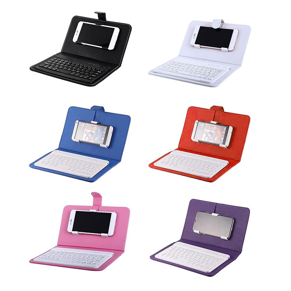 Bluetooth Phone Keyboard Case PU Leather Wireless Keypad Protective ...