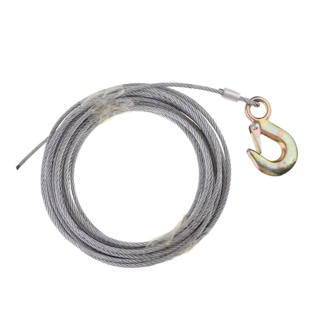 Buy Boat Trailer Wire Rope Winch Cable Galvanized with Heavy Duty Hook ...
